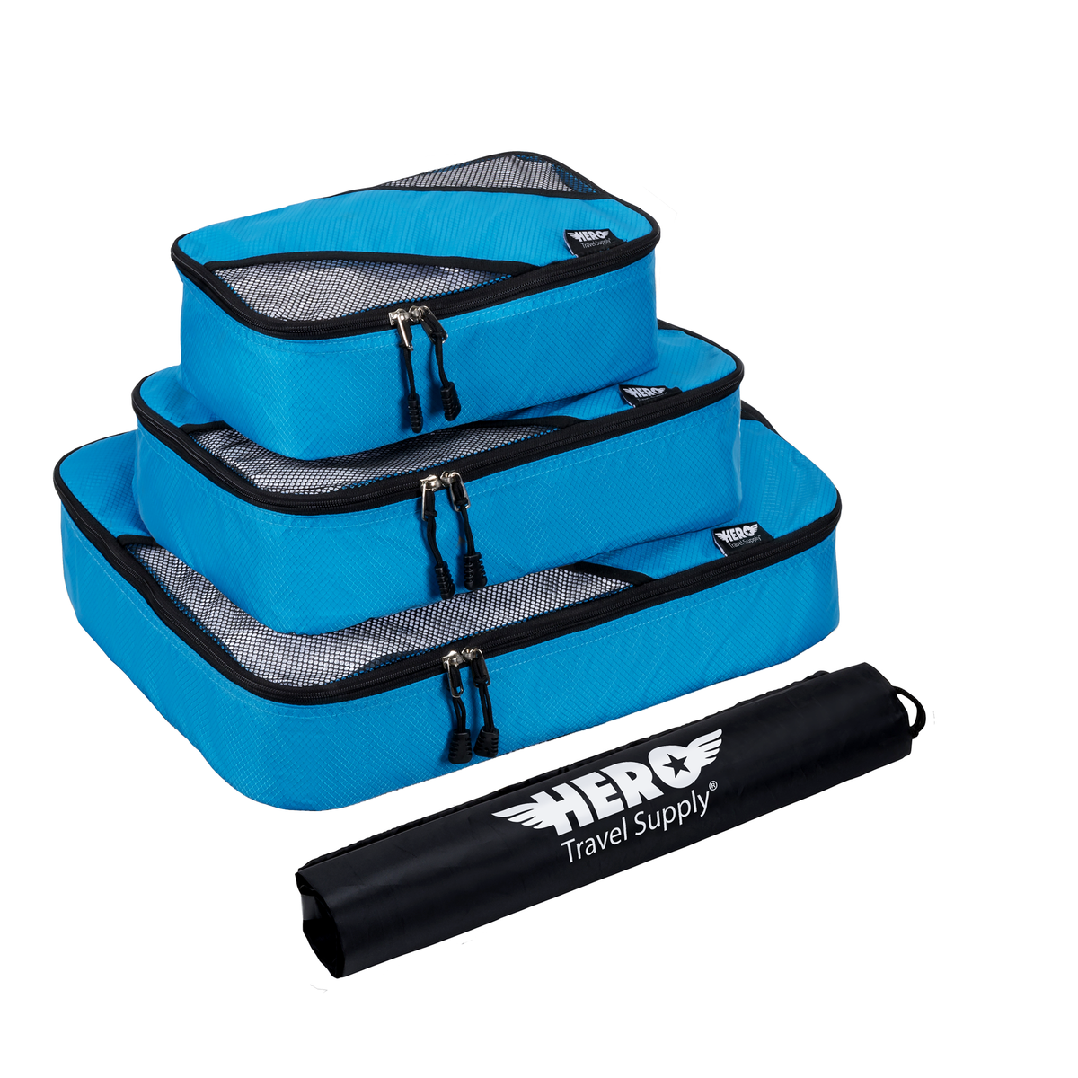 HERO Packing Cubes (Set of 3) with Bonus Laundry Bag – HERO Travel Supply