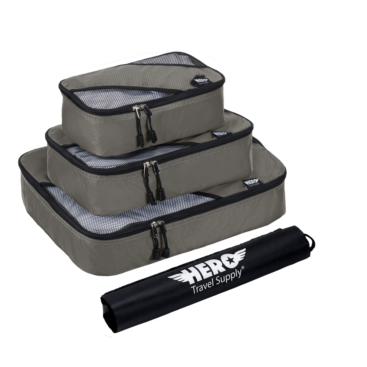 HERO Packing Cubes (Set of 3) with Bonus Laundry Bag – HERO Travel Supply
