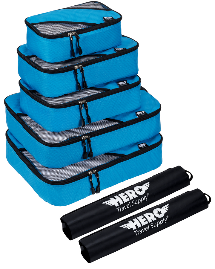 HERO Packing Cubes (Set of 5) with 2 Bonus Laundry Bags – HERO Travel ...
