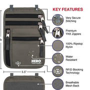 HERO Neck Wallet - RFID Blocking Passport Holder – HERO Travel Supply