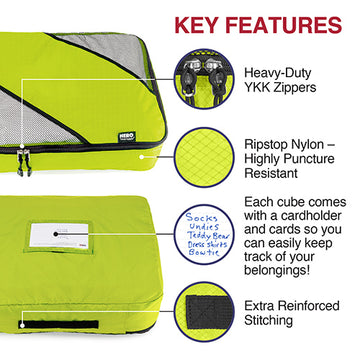 HERO Packing Cubes (Set of 5) with 2 Bonus Laundry Bags – HERO Travel ...